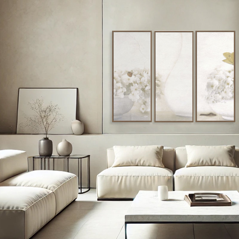 R2H Modern Summertime by Delphine Devos - 3 Piece Picture Frame Painting Set on Paper | Perigold